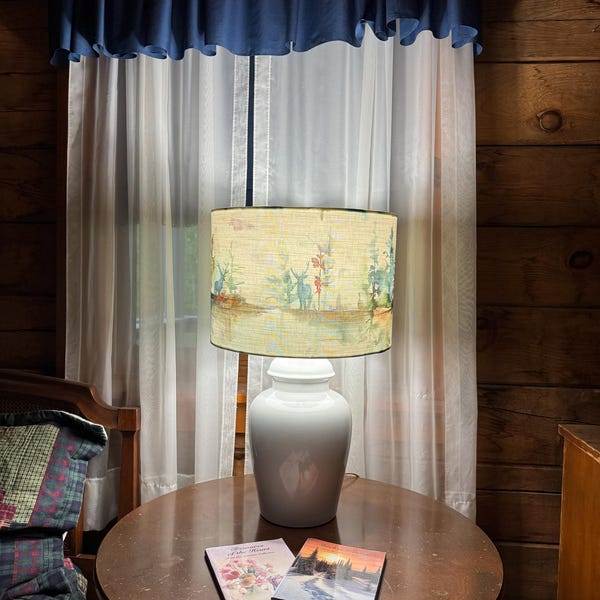 Wilderness Handmade Lampshade, Stag Lampshade, Table Lampshade, Ceiling ...