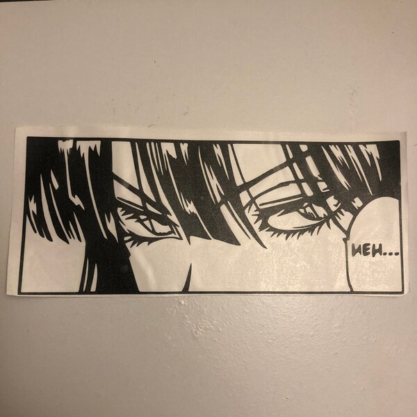 Anime Eyes Vinyl Decal | Manga Panel Box Slap Sticker JDM Itasha ...