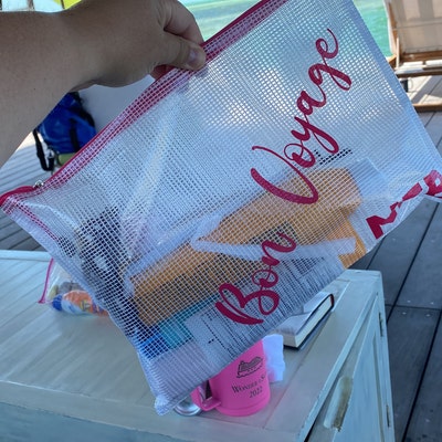 Sunscreen Storage Bag Custom Water Resistant Zipper Bag Pouch Wet Dry ...