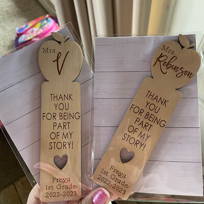 Teacher Bookmark, Teacher Appreciation Gift, Christmas Teacher Gift ...