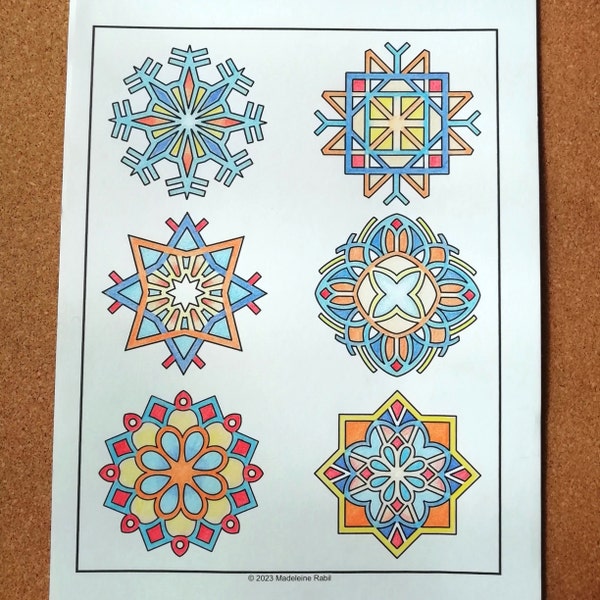 Part 2-mandalas for Meditative Coloring: 10 Mindfulness Coloring Pages ...