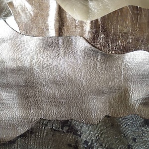 OLEOGRAPHIC LEATHER Skins Leopard Metallic Printed Sheepskin wrinkled ...