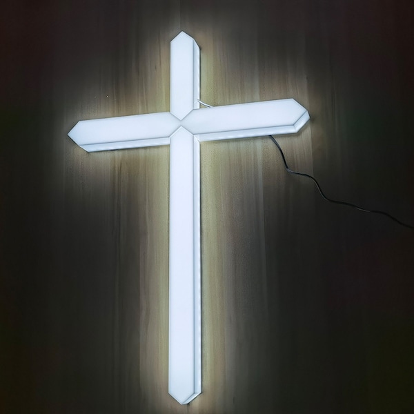 Custom LED Lighting Cross Sign丨3d Luminous Characters LED Acrylic ...