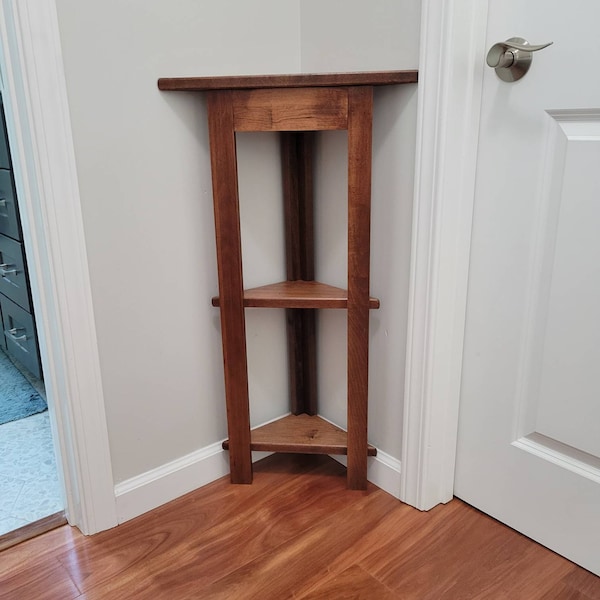 Corner Table With Shelves - Etsy