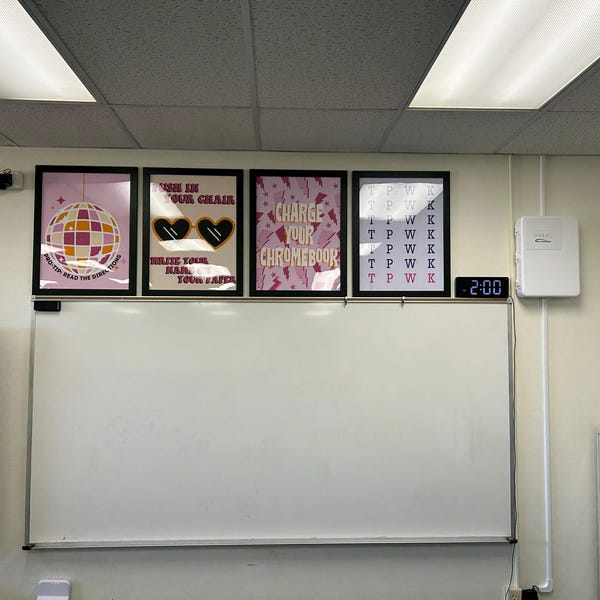 Classroom Wall Art Pack (digital Download), Preppy Wall Art, Room Decor ...