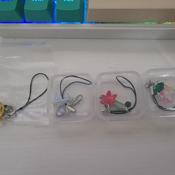 HSR Lingsha Earrings Honkai Star Rail Merch Red Flower Gold Bell ...