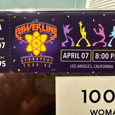 Powerline Concert Ticket Transparent Sticker/ Goofy Max Disney Bujo ...