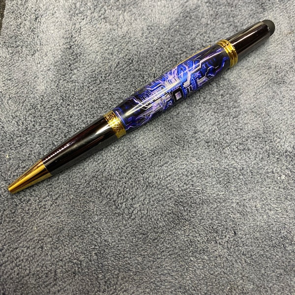 Blue Circuit Board Alumilite Pen Blank - Etsy