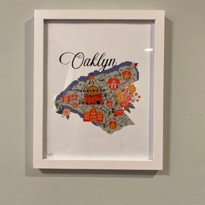 Barrington, NJ Illustrated Map Print - Etsy