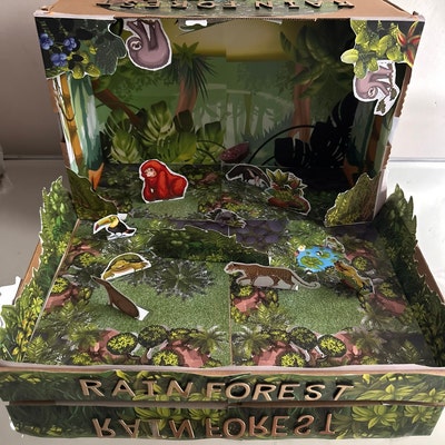 Printable Diorama Cut & Paste Shoebox Project, Create a Ocean Habitat ...