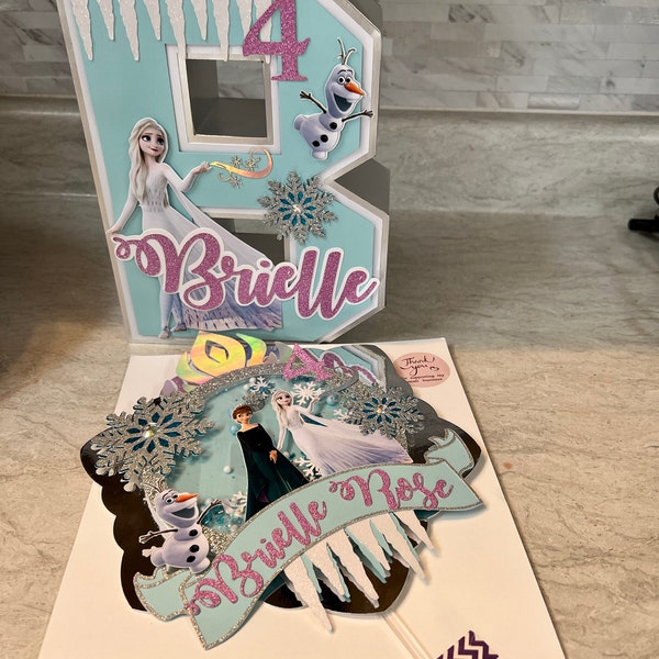 Frozen Cake Topper-frozen 2 Cake Topper-lights Up- Frozen Party Package - Frozen Inspired Cake ...