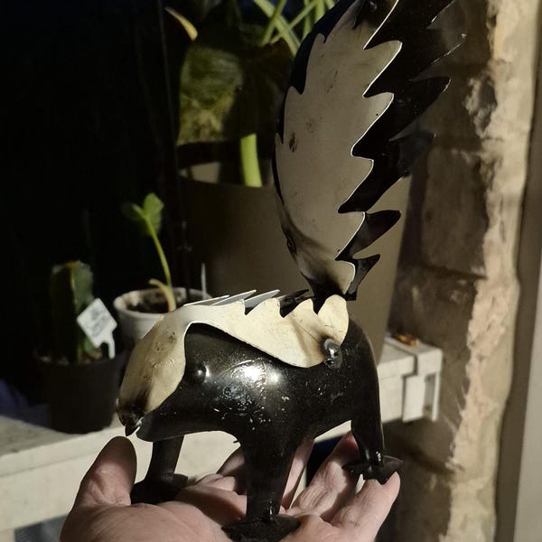 Handmade Metal Stinky Skunk | Yard Art Garden Decor | Artisan Made ...
