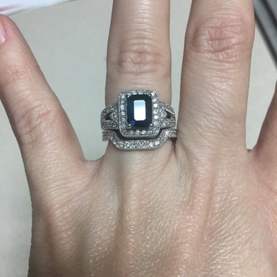 Diamond .34CT Curved Ring Notched Wedding Band Guard Enhancer - Etsy