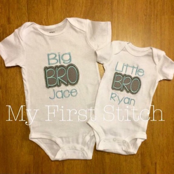 Little Brother Bro Applique Design - INSTANT DOWNLOAD - Etsy