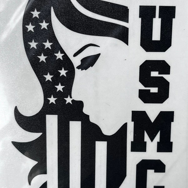 Woman USMC Vinyl Decal, Female Marine Decal, Female Marine Sticker ...