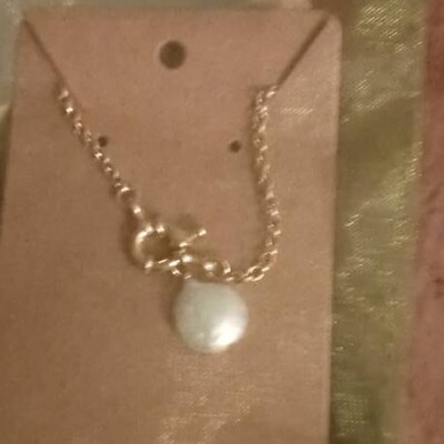 Fresh Water Pearl Rolo Necklace 14K Gold Filled Fancy Front Clasp 18 ...