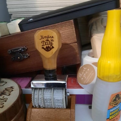 Vintage Style Wooden Date Stamp, Old Date Stamper, Hand Stamp, Journal ...