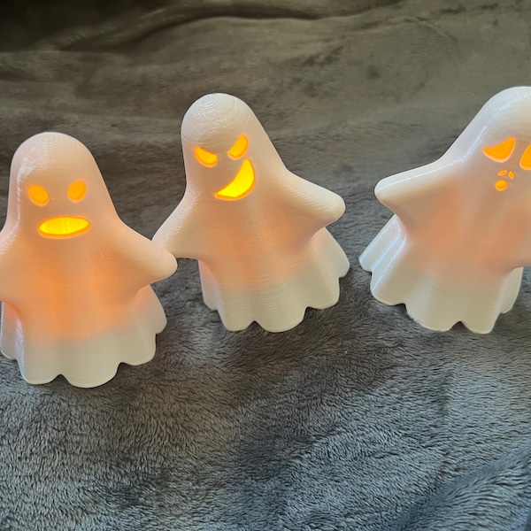 Spooky Ghosts W/ Flickering LED Candle | Halloween Decor | Mcgadgets ...