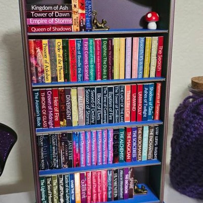 1/6 Scale Mini Curved Top Bookshelf / 5 Shelf / Mini Books / Bookcase ...