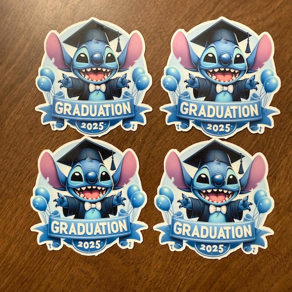 Stitch Graduation Sticker, Graduation 2025 Sticker, Kindergarten Grad ...