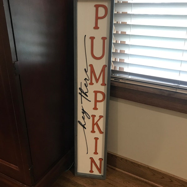 Hey There Pumpkin Sign | 3D Wood Sign | Pumpkin Sign | Fall Sign | Fall ...