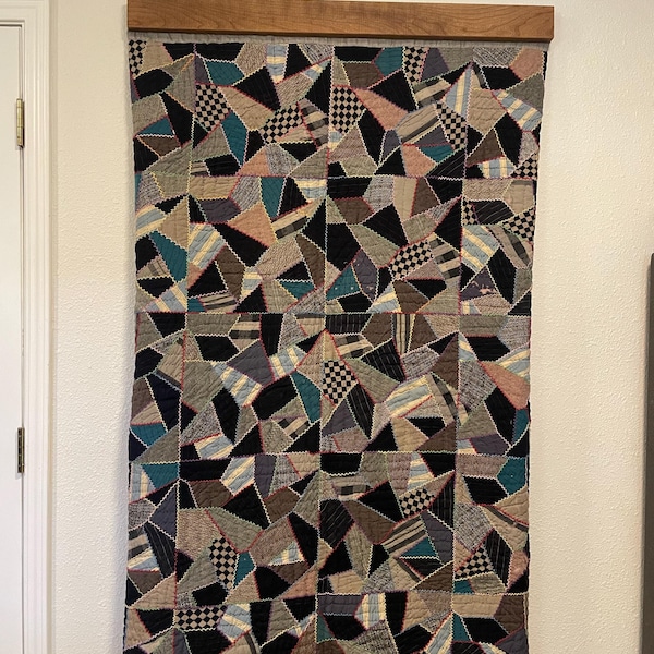 Modern Floating Wall Shelf, Java-stained Cherry & Maple Shelving Unit ...