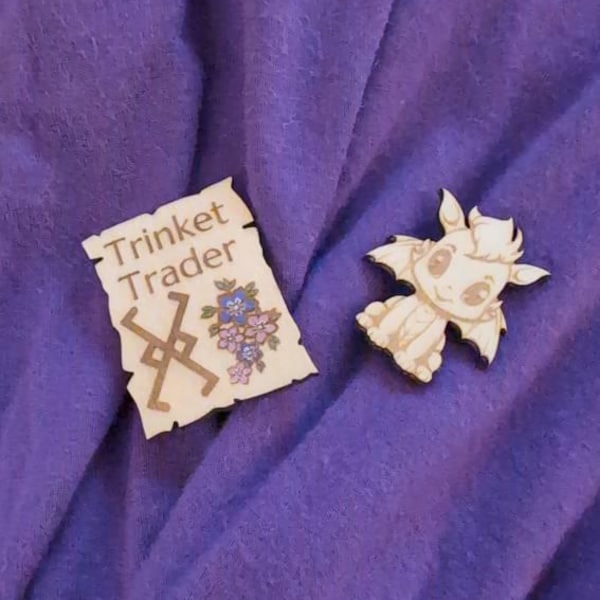 Trinket Trader Badge Pin (small) - Etsy