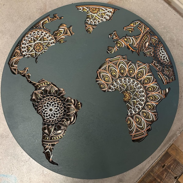 GLOBE Laser Cut File Map Svg for Cricut, Glowforge Svg Diy and Laser ...