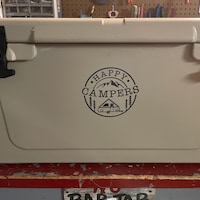 Camper Decal, Travel Trailer Decal, Mountain Camping, Campsite Decal ...