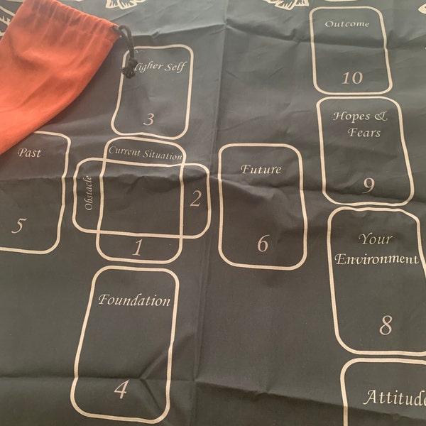 Tarot Cloth/ Relationship Reading Spread Cloth/ Alter Cloth/60x60cm 100 ...