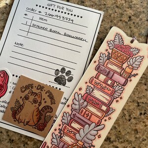 2x6 Stacked Books Bookmark With Tassel, Gift for Book Lover, Handmade ...