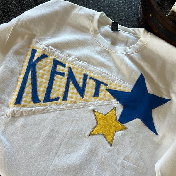 CUSTOM College Sweatshirt, 5 or More Appliqués or Patchwork Designs ...