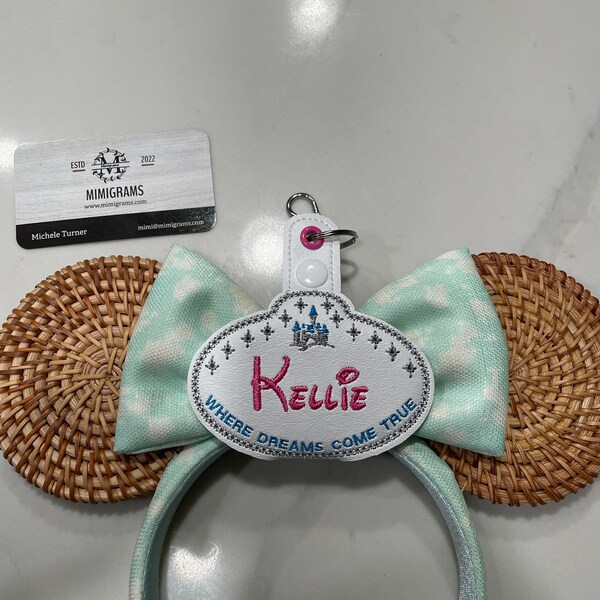 Mouse Ear Strap | Personalized Ear Saver | Ear Fob | Cast Member Badge ...