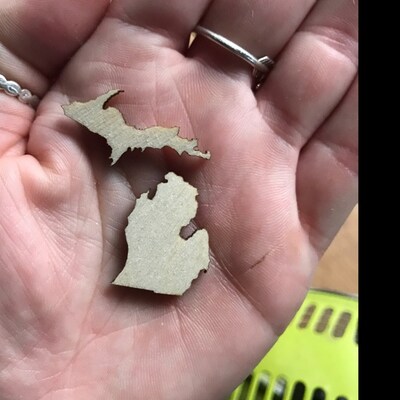 Michigan MI Upper Peninsula Laser Cut Unfinished Wood Cutout Craft ...