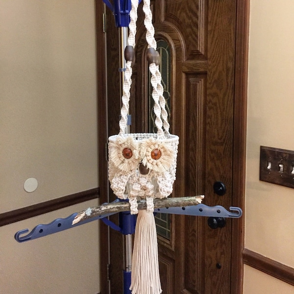 DIY MACRAME OWL Plant Hanger Pattern, Owl Plant Holder Photo Tutorial ...