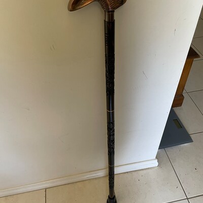 Handcrafted Walking Rule Swagger Wooden Stick Rassa Design Golden ...