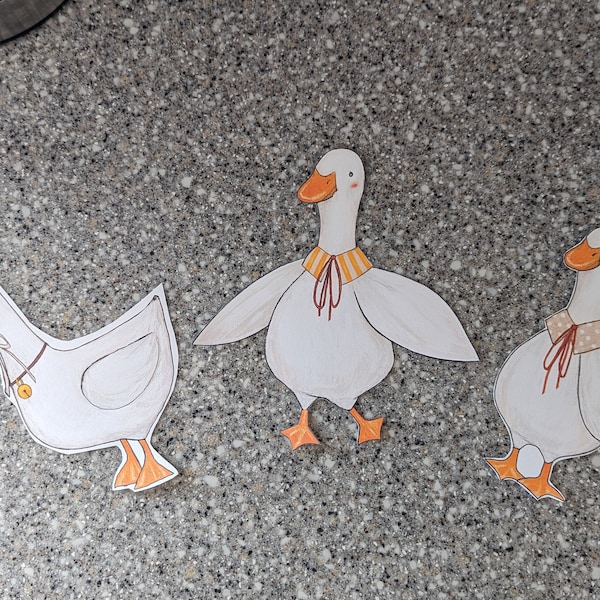 Printable Goose Cupcake Toppers, Goose Toppers, Geese Toppers, Ducks ...