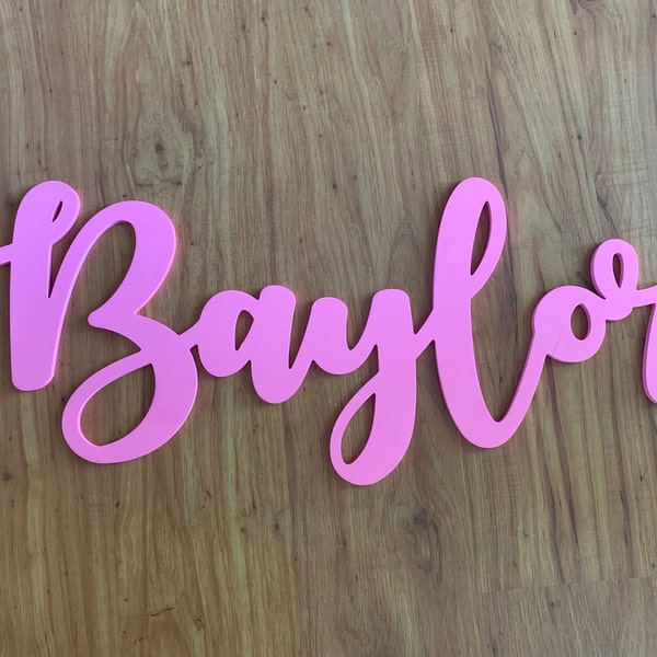 Custom Wood Name Sign | Nursery Crib Wall Decor | Personalized Baby ...