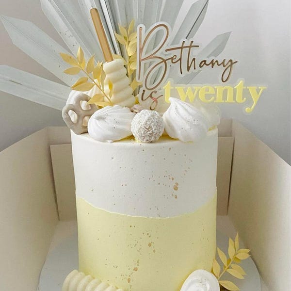 Personalised Double Layer Topper 'name is >age
