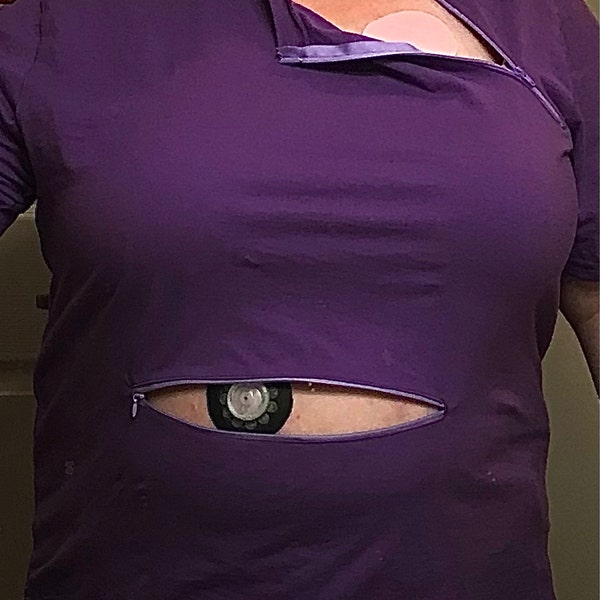 Chemo Port Shirt // Right Side Chest Port Shirt // Dialysis Shirt ...