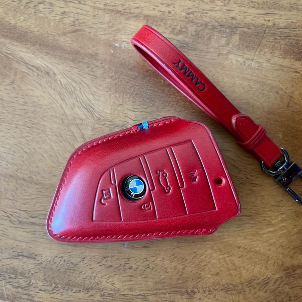 Bmw Handmade Leather Key Cover, BMW Smart Key Case, BMW Key Cover, Key ...