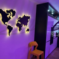 LED WORLD MAP / Wood World Map / Modern Home Decor / Led Wall Art / Led ...