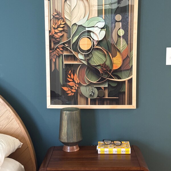 Boho Wood Shapes Poster, Earth Tones Print, Unique Home Decor, Neutral ...