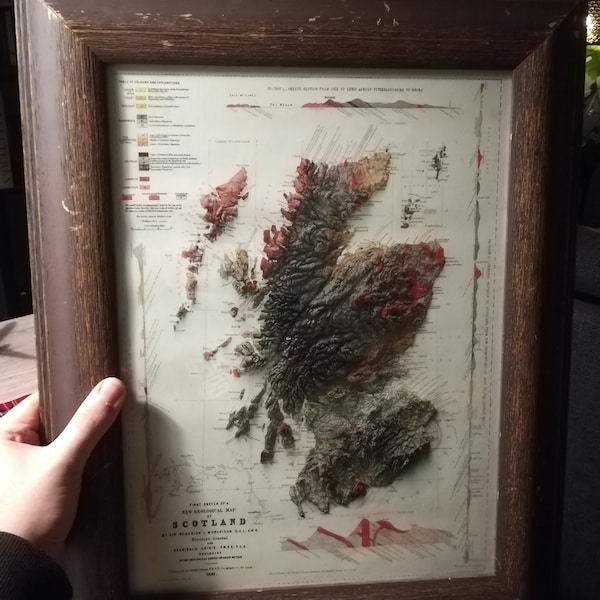 Kentucky Map, Kentucky 2D Relief Map, Kentucky Vintage Map, Kentucky ...