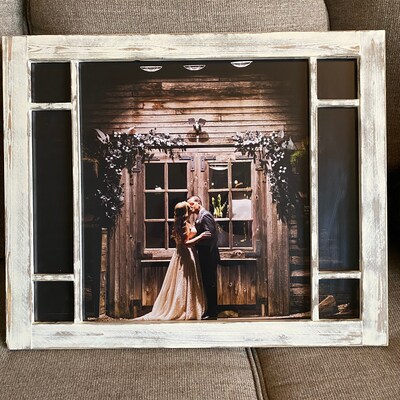 16x20 Wedding Picture Frame, Antique Styled Window Frame, Rustic Window ...