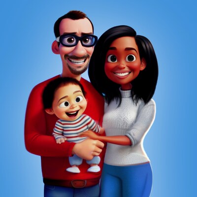 Pixar Style Portrait From Photo, Digital or Printed Custom Portrait ...
