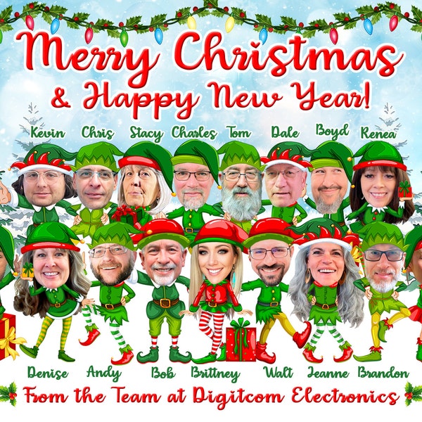 Funny Corporate Christmas Card 2024, Elves Christmas Card, Company ...
