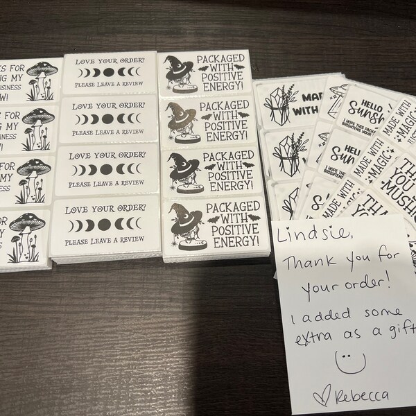 Spooky Packaging Stickers, Thermal Printed Labels, Shop Small Business ...