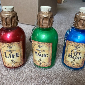 The Legend of Zelda Red Green and Blue Potions Inspired by - Etsy