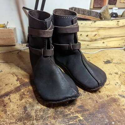 Oseberg Viking Leather Boot Digital Pattern Video size EU36 to EU48 W ...